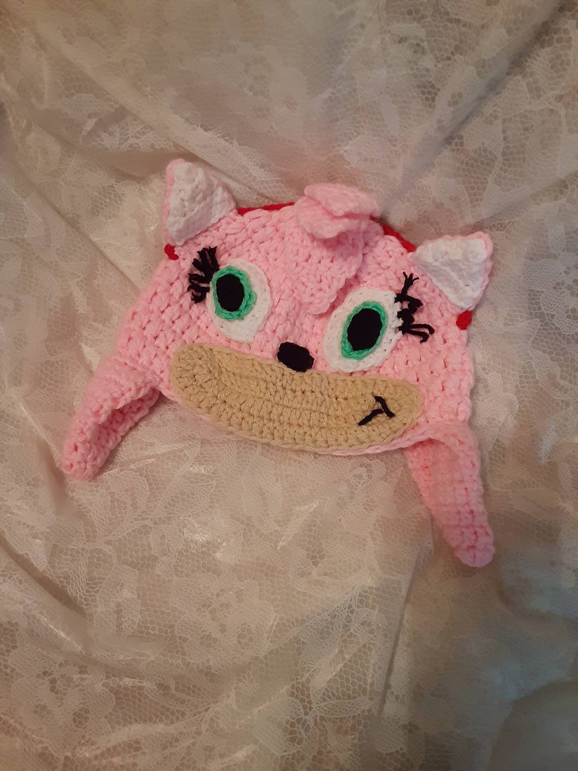 Amy Rose inspired crochet hat | Etsy
