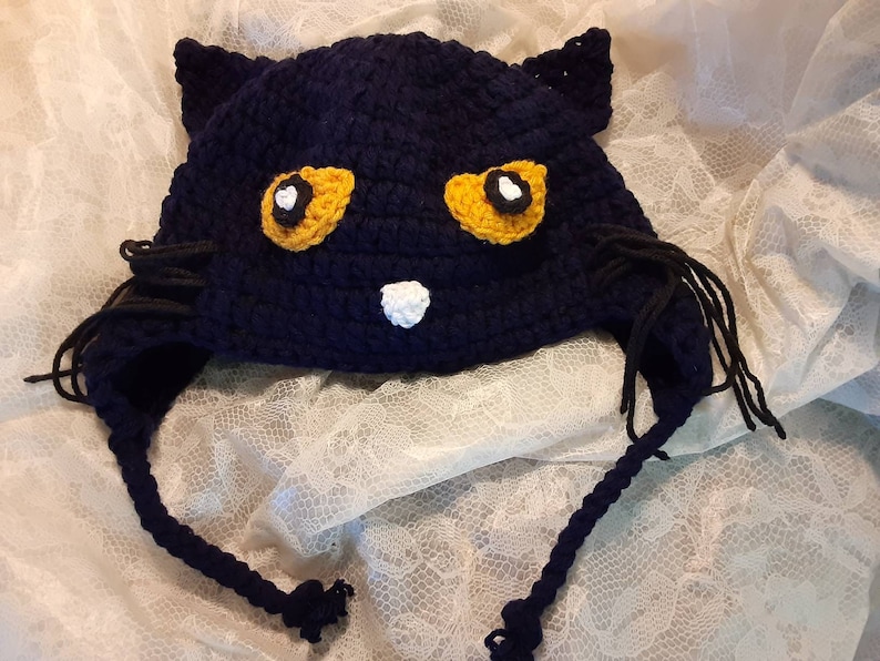 Pete the Cat Inspired Crochet Hat - Etsy