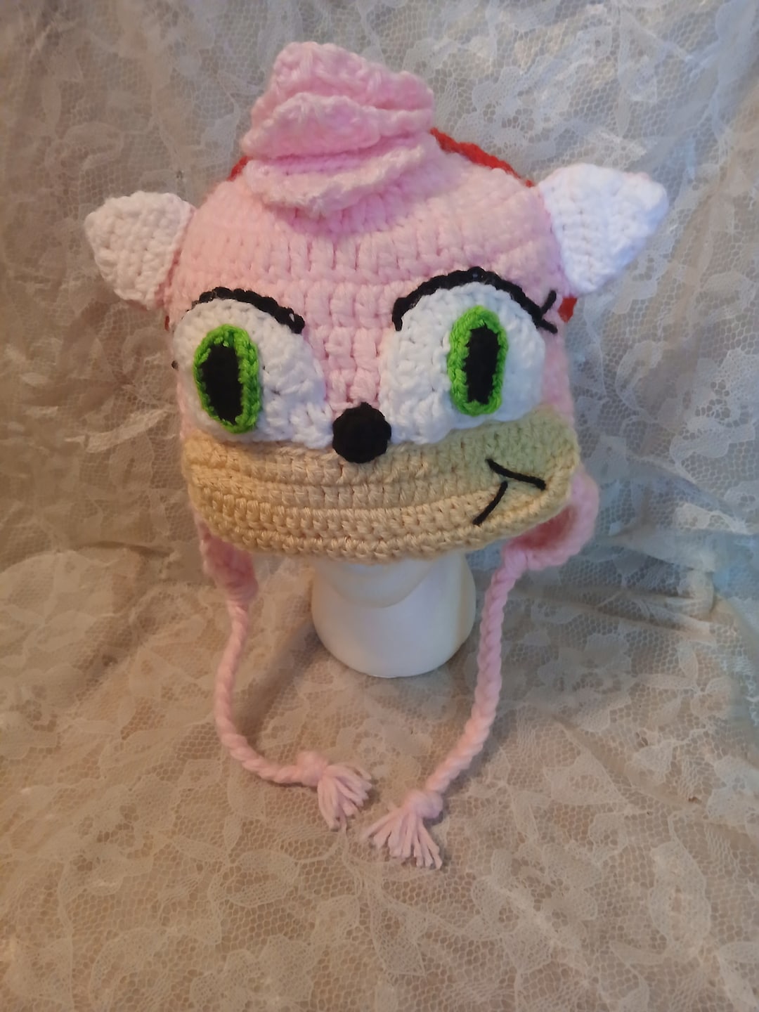 Amy Rose Inspired Crochet Hat - Etsy