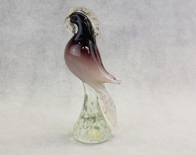 Murano Glass Parrot on Pedestal - Etsy