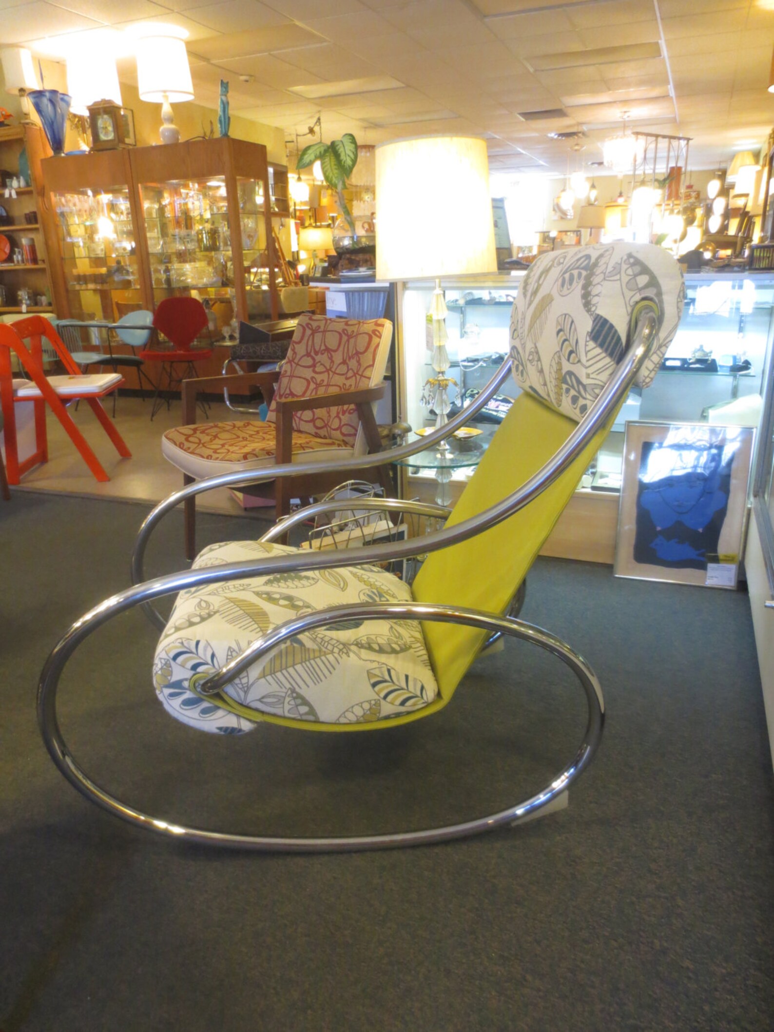 1970's Selig Chrome Sling Rocker - Etsy