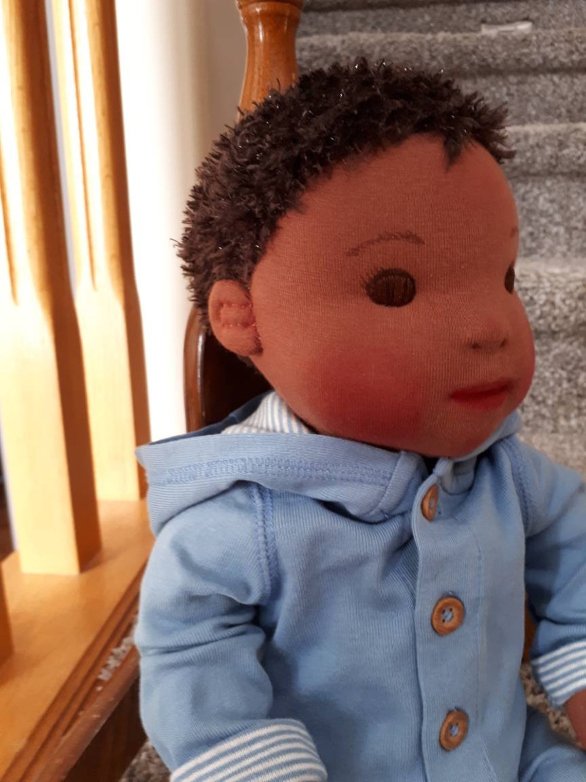 Waldorf Inspired Black Baby Boy 15 Inch Custom Doll. Micah - Etsy