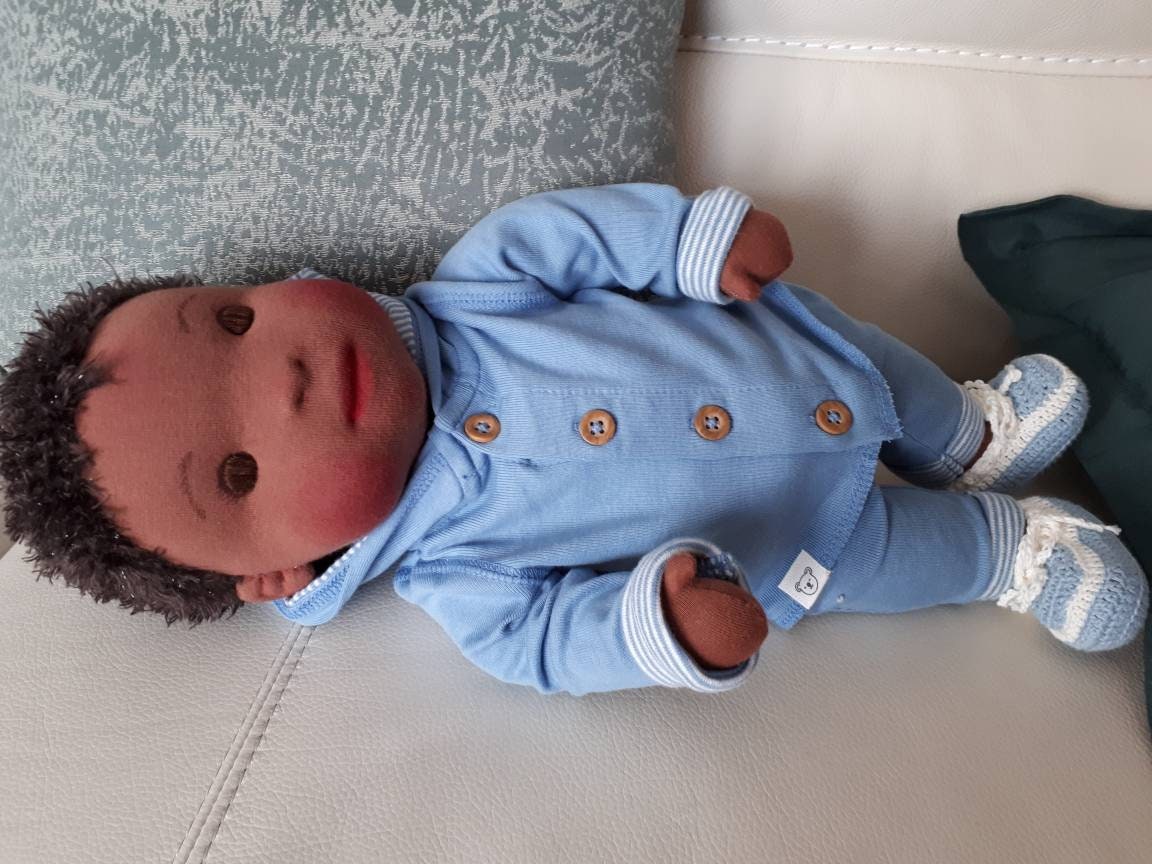Waldorf Inspired Black Baby Boy 15 Inch Custom Doll. Micah - Etsy