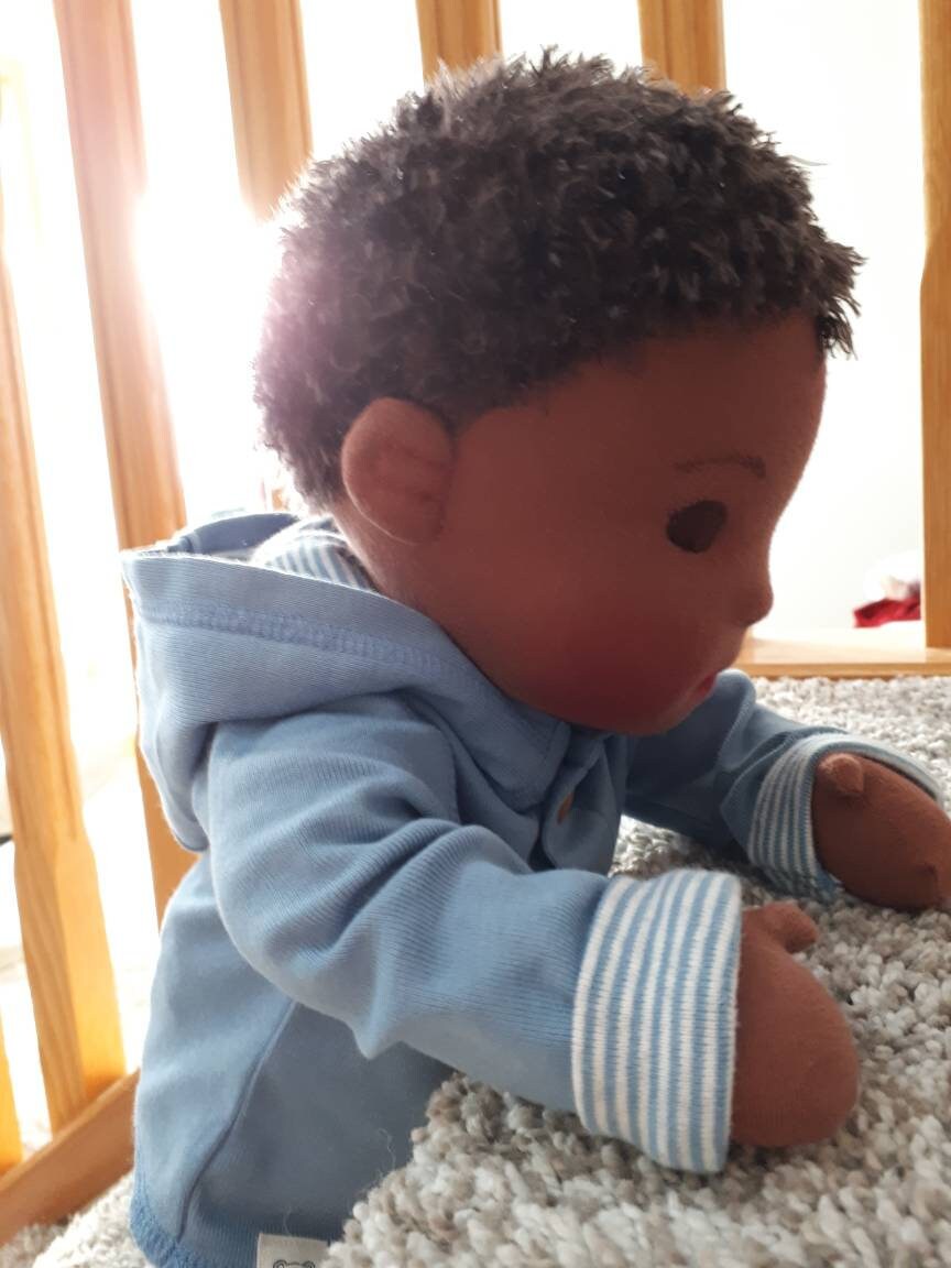 Waldorf Inspired Black Baby Boy 15 Inch Custom Doll. Micah - Etsy