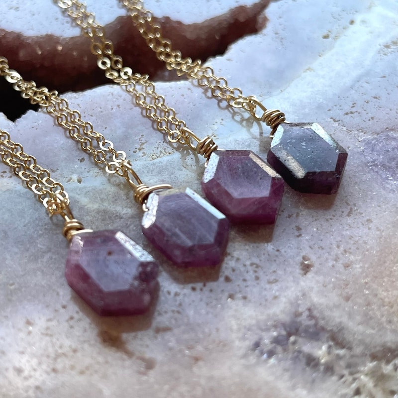 Raw Ruby Jewelry - Etsy