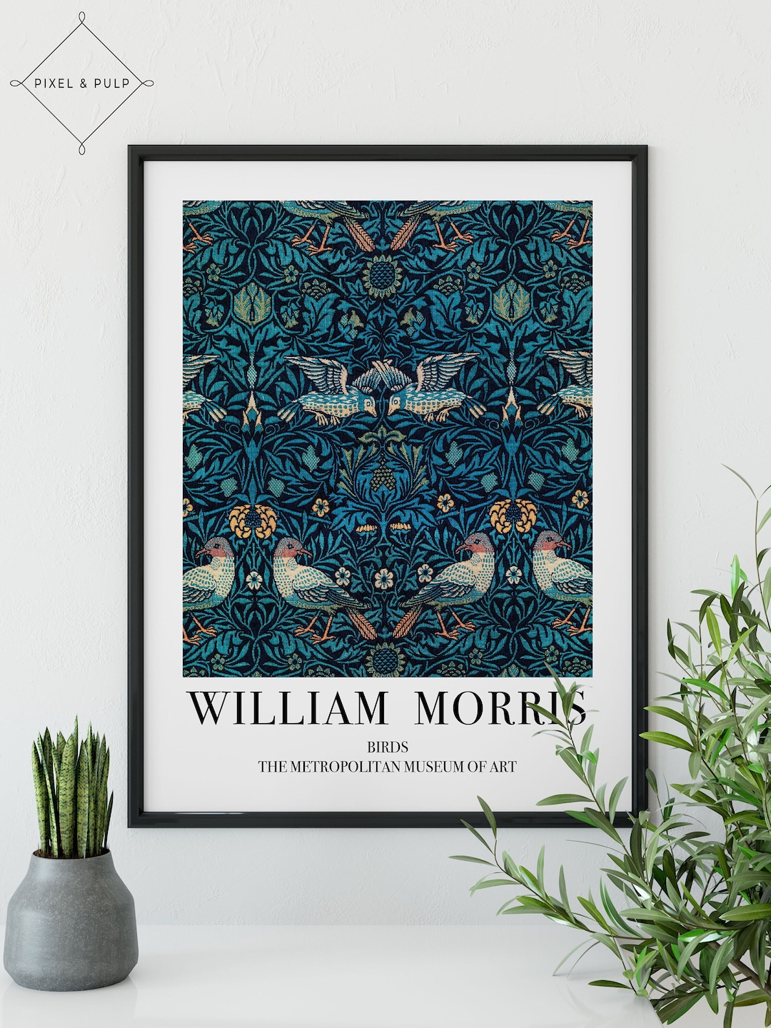 William Morris Birds Pattern Print - William Morris Poster for Modern ...