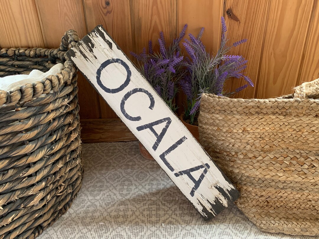 Ocala, FL Sign on Rustic Barn Wood - Unique - One of a Kind - Handmade ...