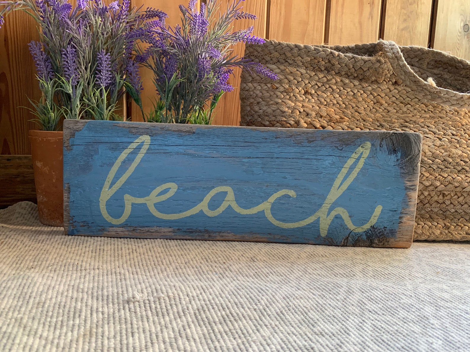 Beach Sign on Barn Wood - Unique - Handmade - Rustic - Beach House ...