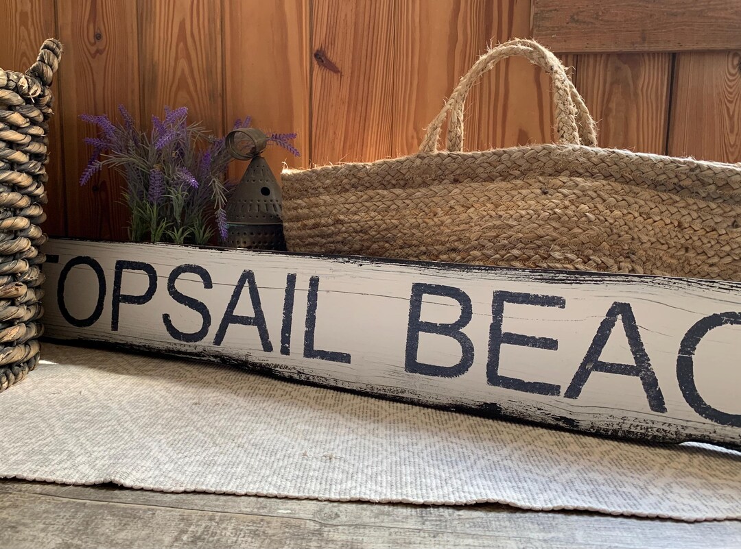 Topsail Beach, North Carolina Sign on Barn Wood Unique Handmade Rustic ...