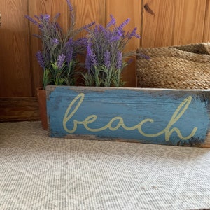 Beach Sign on Barn Wood - Unique - Handmade - Rustic - Beach House ...