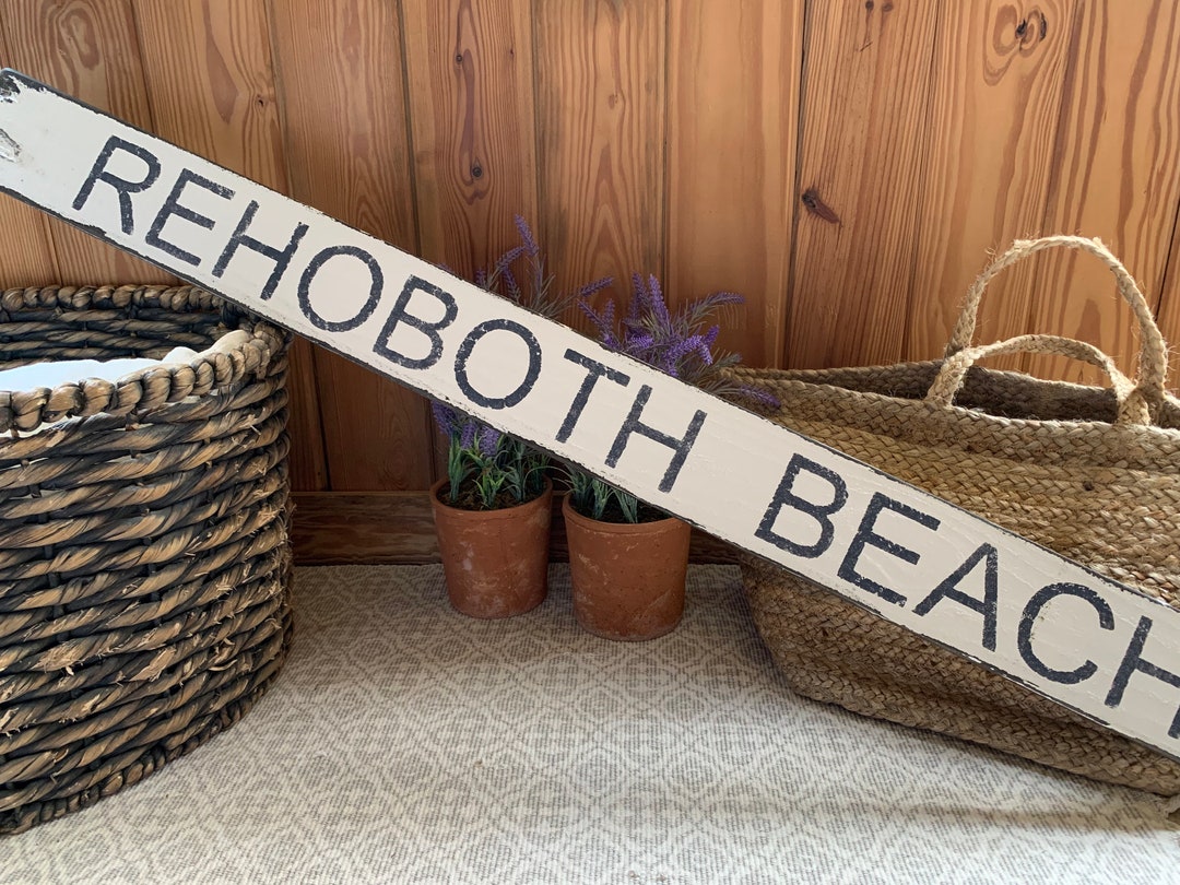 Rehoboth Beach, Delaware Sign on Barn Wood - Unique - Handmade - Rustic ...