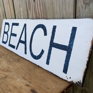 Rustic Beach Sign on Barn Wood One of a Kind Handmade Distressed 26.5 X ...