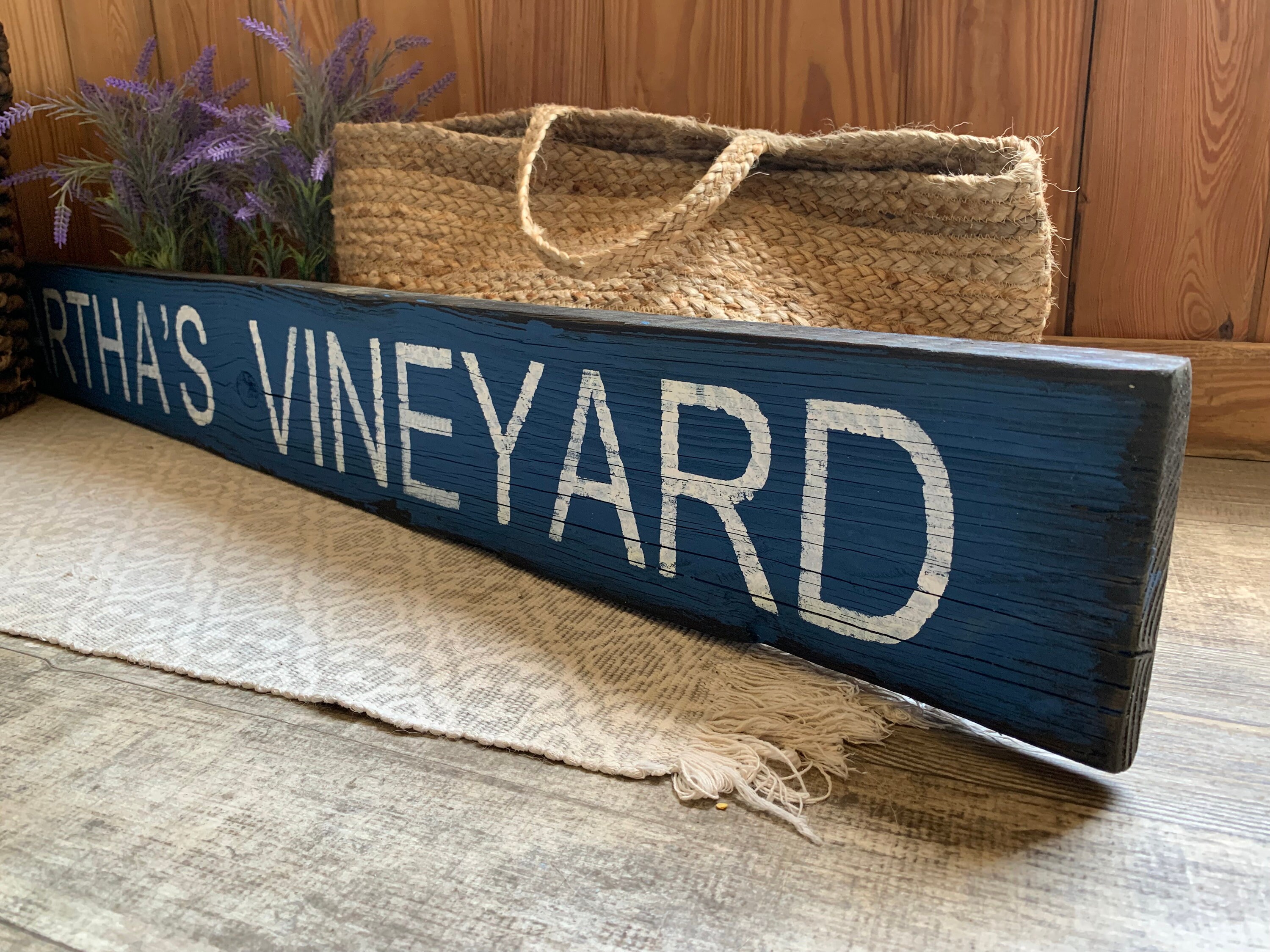 Martha's Vineyard, Mass Sign on Rustic Barn Wood - Unique - One of a ...