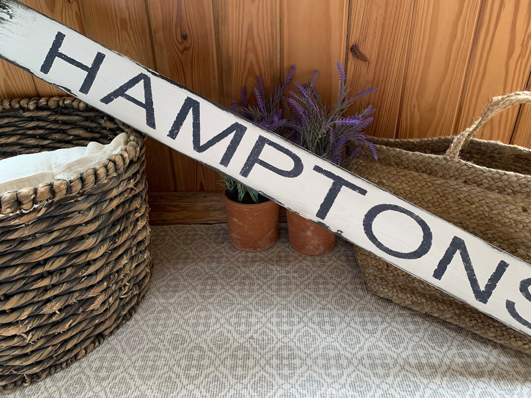 Hamptons, NY Sign - One of a Kind - Unique Barn Wood Hand-painted ...