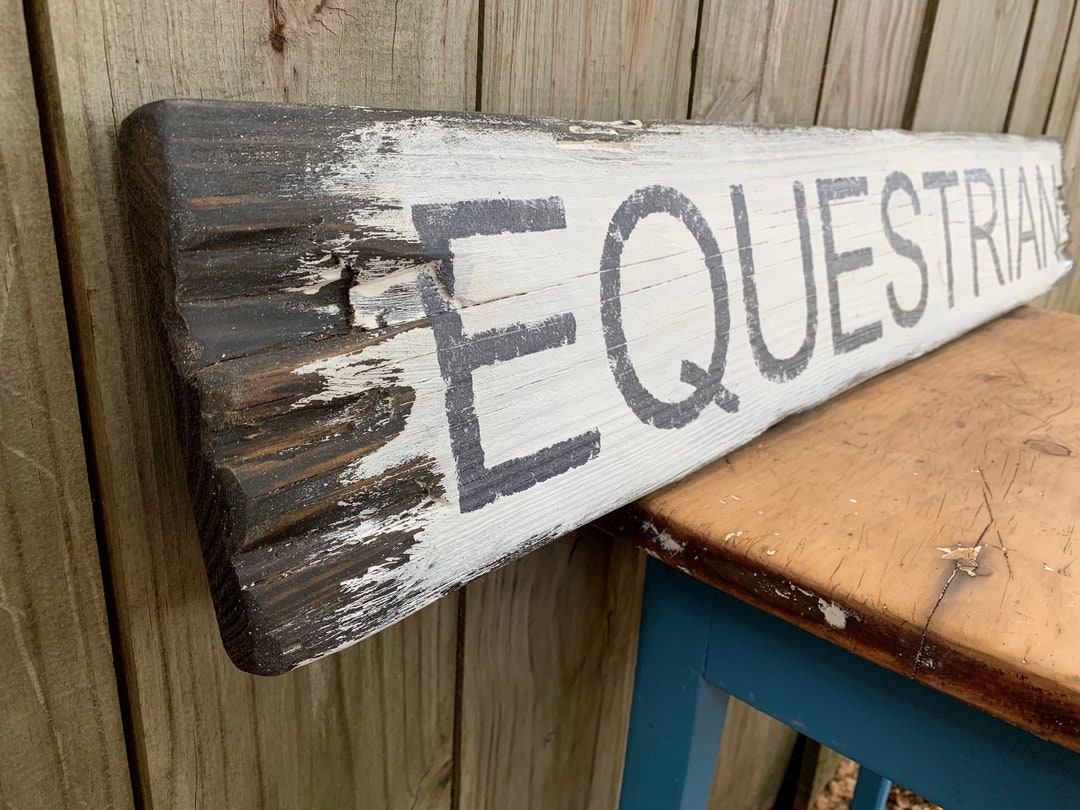 Equestrian Sign, Equestrian Decor, Barn Wood, Horse Sign, Horse Decor ...