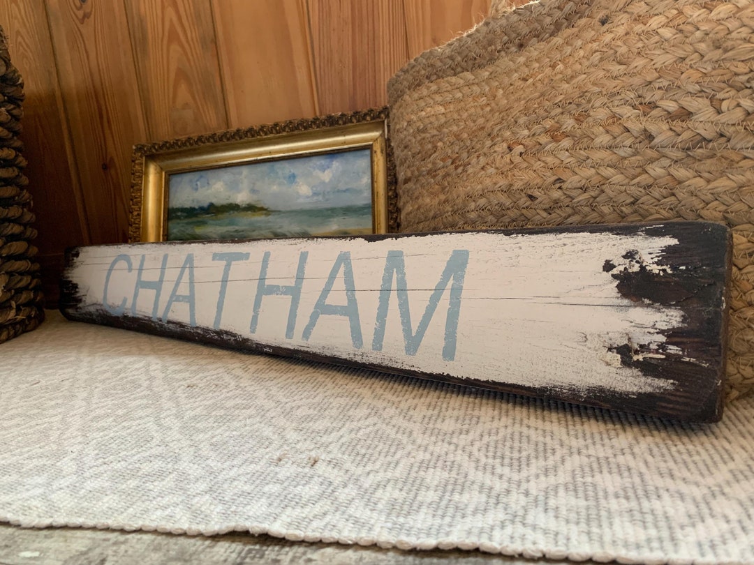 Chatham, Cape Cod, MA Sign on Barn Wood - Unique - Handmade - Rustic ...