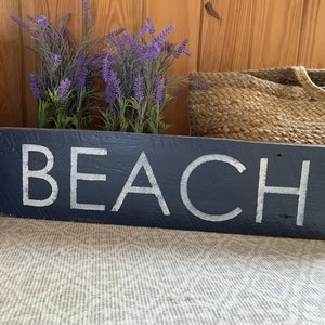 Rustic Beach Sign on Barn Wood - One of a Kind - Handmade - Distressed ...