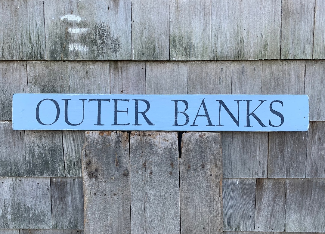 Outer Banks Sign on Barn Wood Beach House Sign 36 X 4 1/2 READY 2 SHIP ...