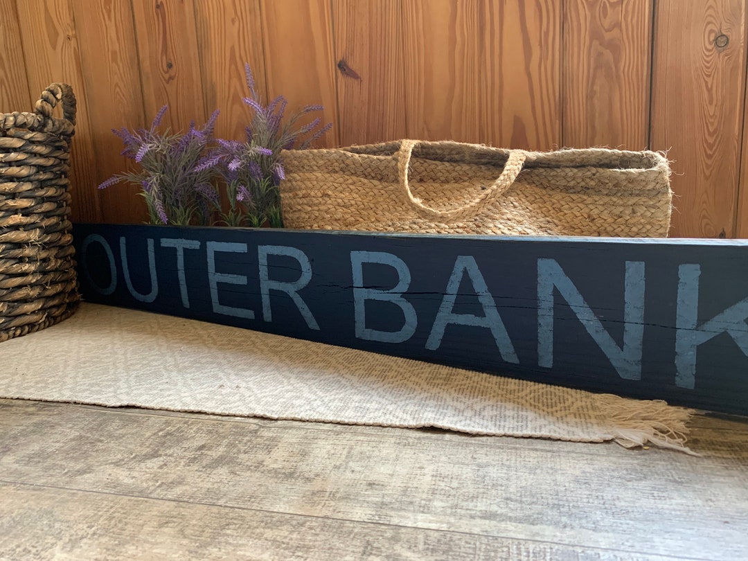 Large Outer Banks, NC Sign on Barn Wood - Unique - Handmade - Rustic ...