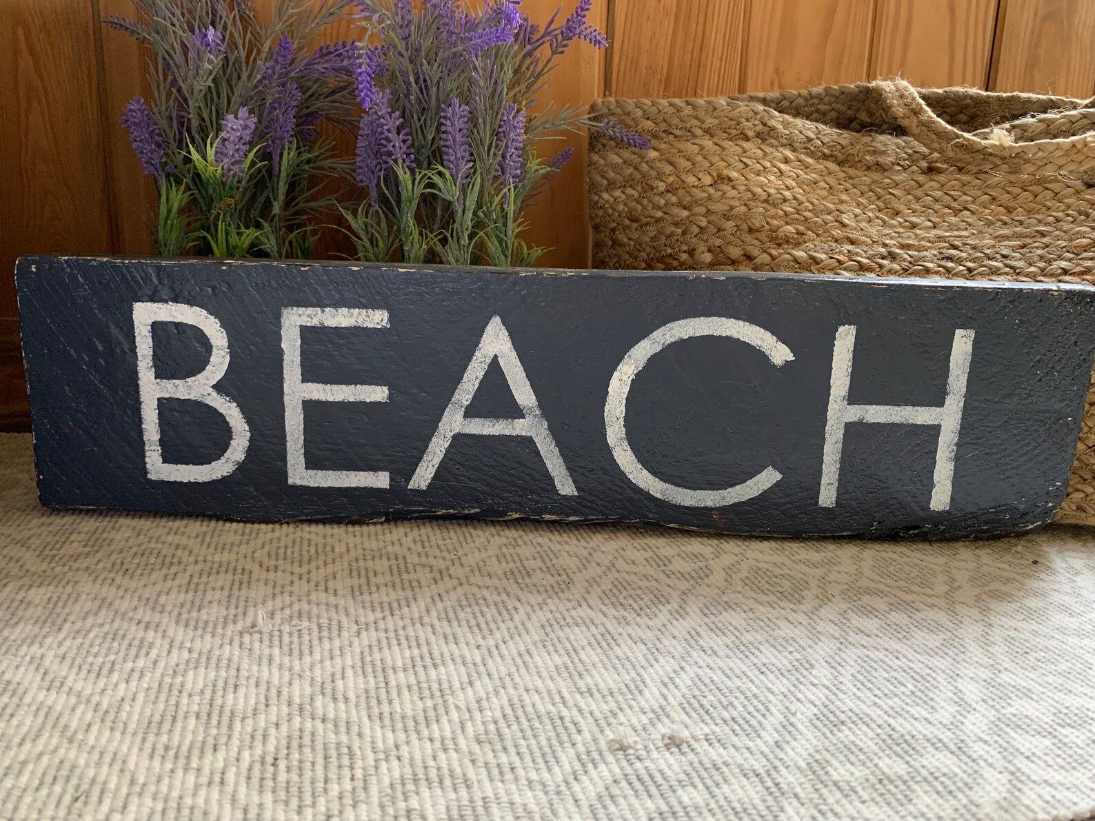Rustic Beach Sign on Barn Wood - One of a Kind - Handmade - Distressed ...