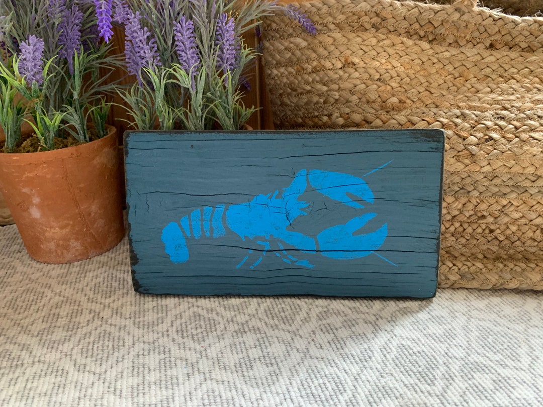 Rustic Lobster Sign, Wall Art, Home Decor, Beach House Decor, Beach ...