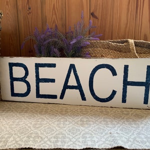 Rustic Beach Sign on Barn Wood - One of a Kind - Handmade - Distressed ...