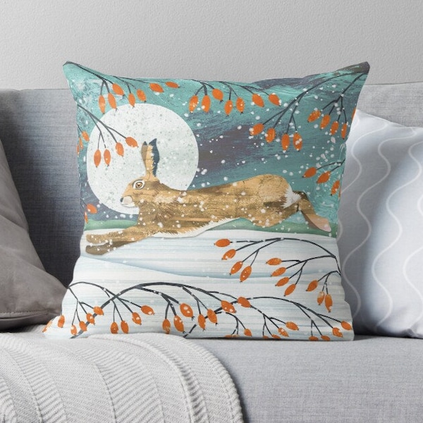Hare Cushion - Etsy UK