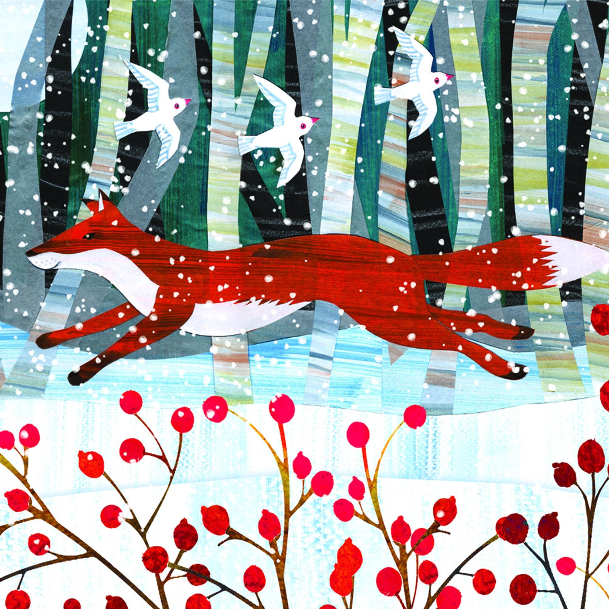 Woodland Fox Christmas Card - Etsy