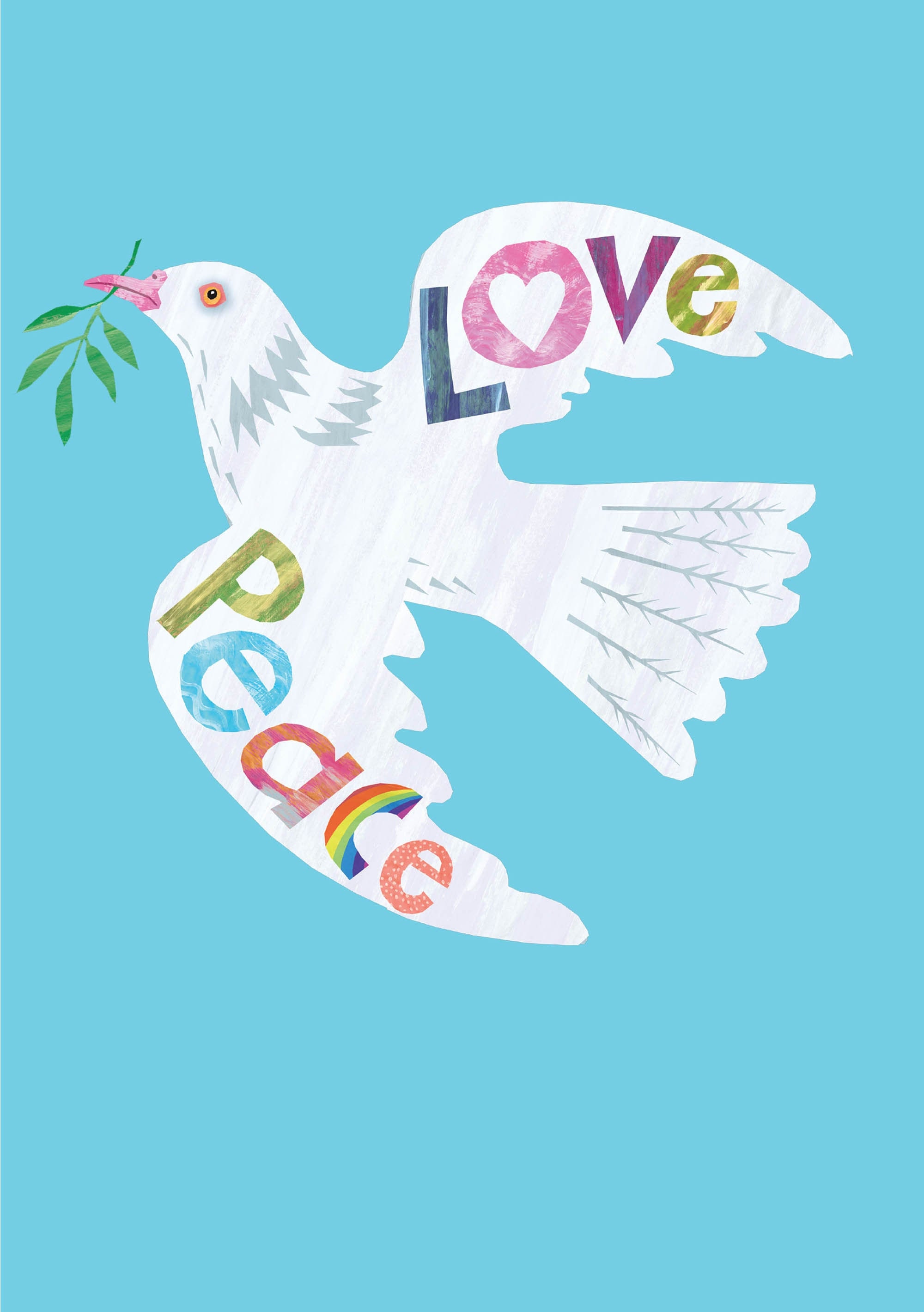 Love and Peace Dove Greeting Card - Etsy
