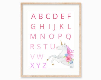 Unicorn alphabet | Etsy