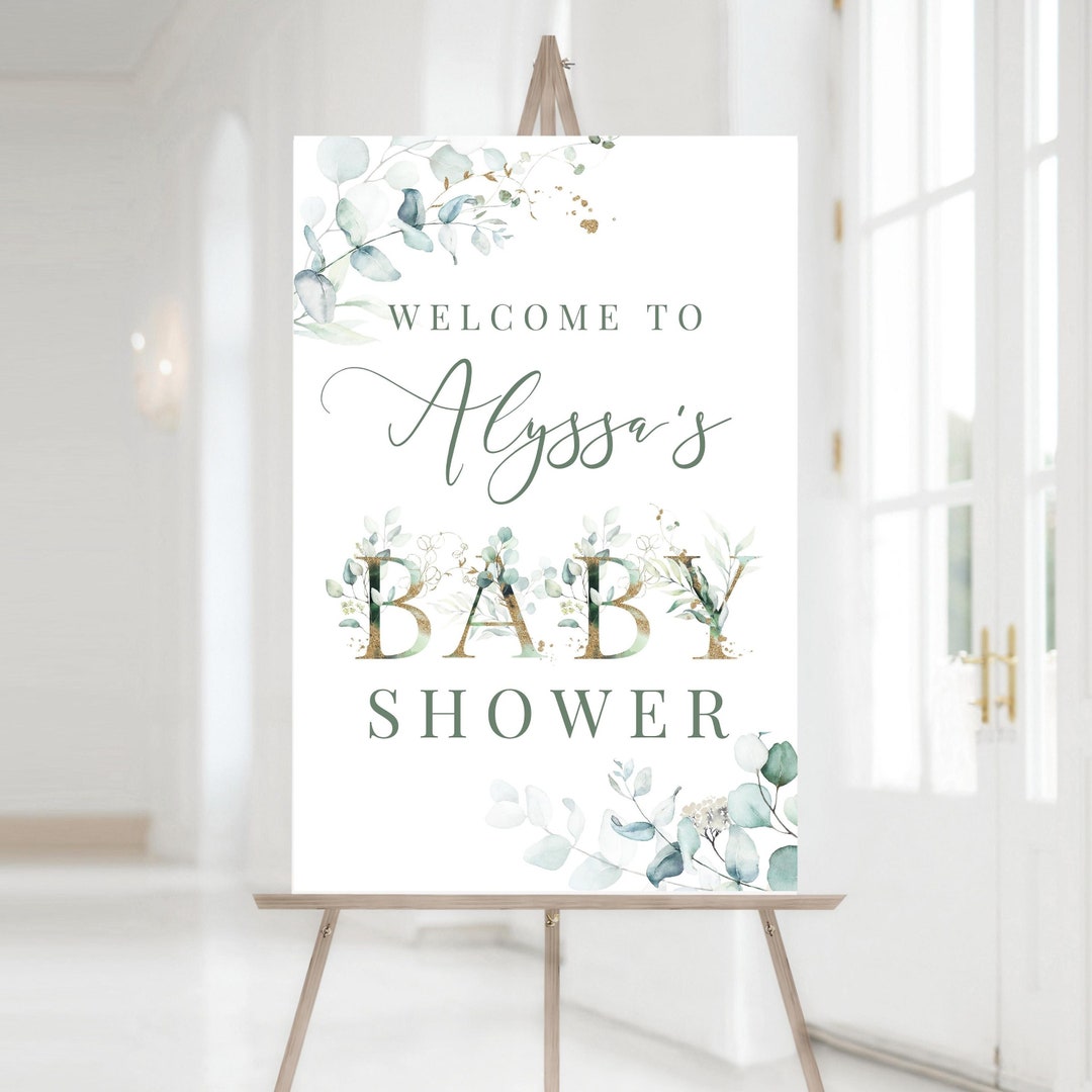 Welcome to Baby Shower Greeting Sign, DIGITAL DOWNLOAD, Customized Baby ...