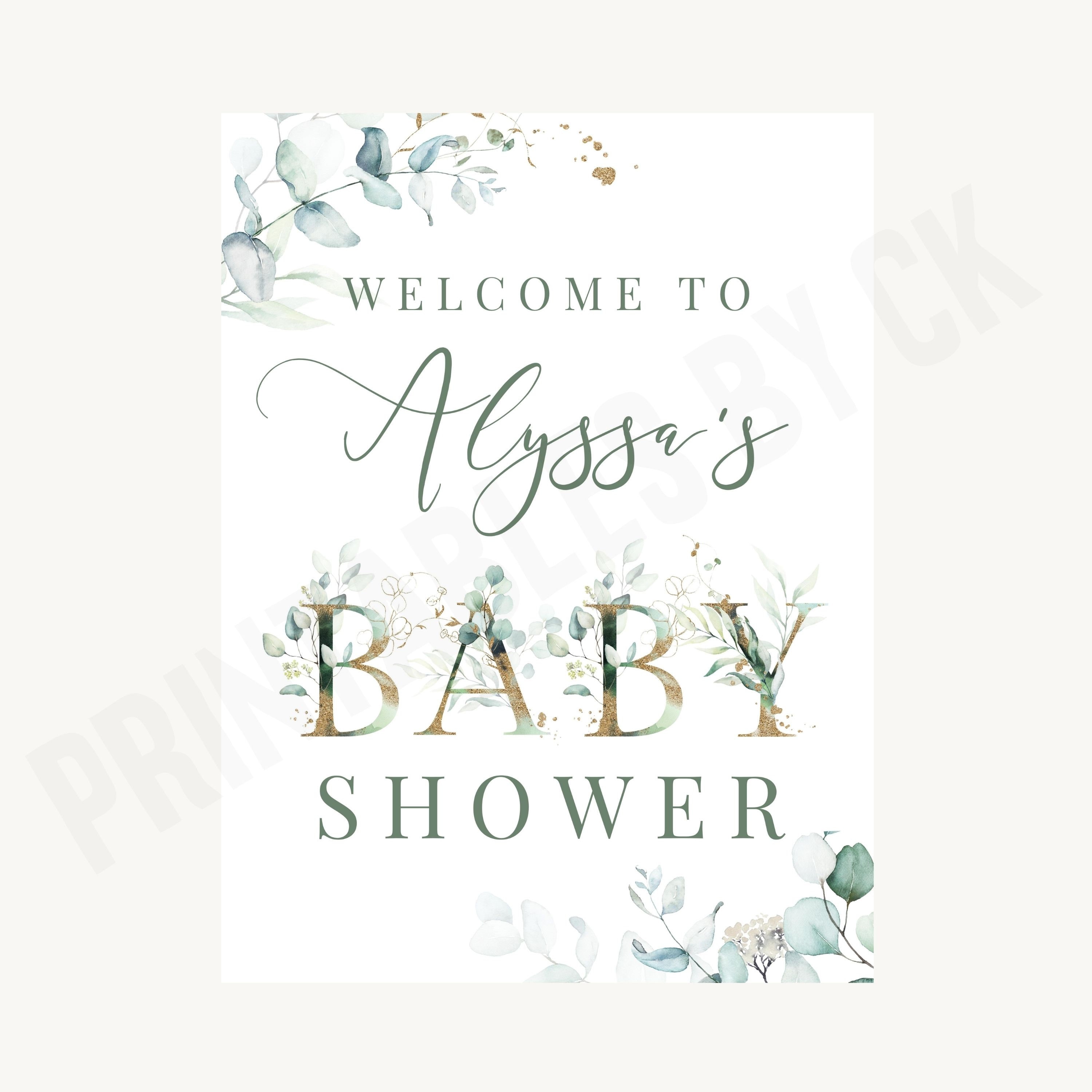 Welcome to Baby Shower Greeting Sign, DIGITAL DOWNLOAD, Customized Baby ...