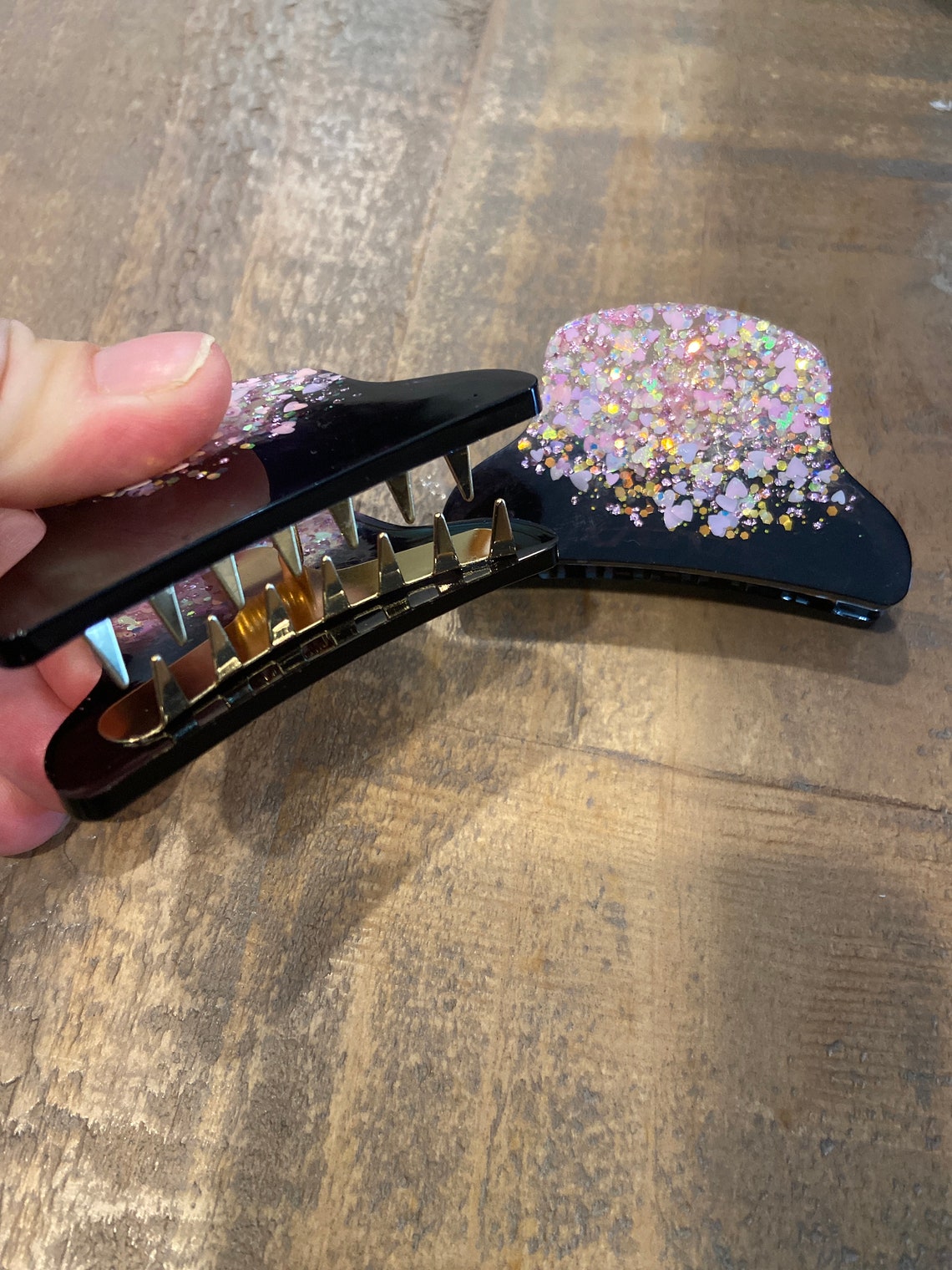 Resin Clips, Glitter Hair Clip, Gifts for Girls, Acrylic Clip, Resin ...