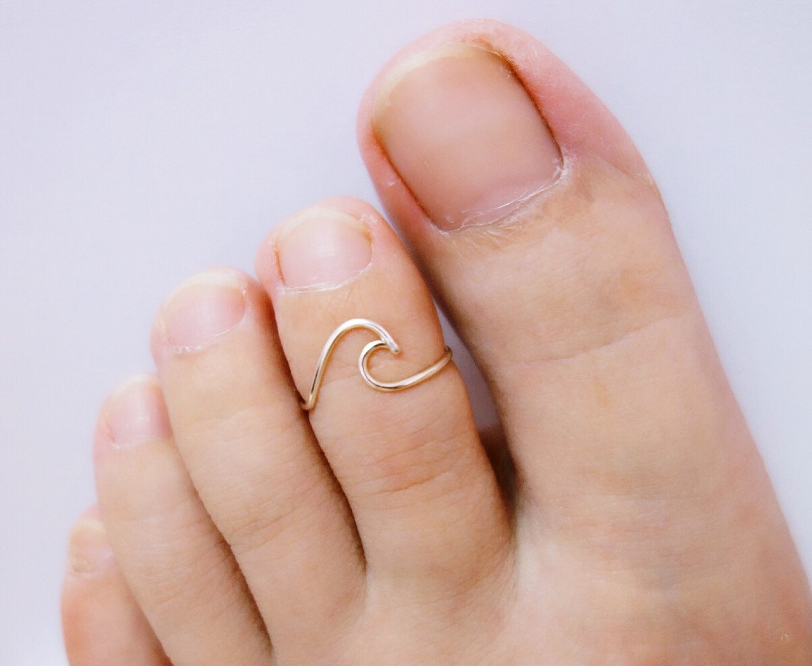 Wave Ring Toe Rings/wave Toe Ring Sterling Silver Gold Filled/surf ...