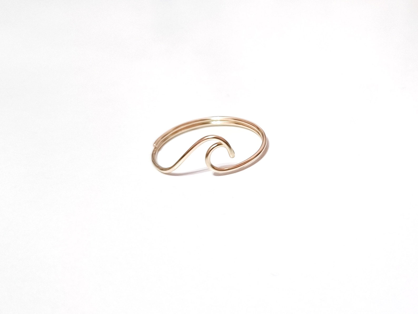 Wave Ring Sterling Silver Gold Filled/surf/ocean Wave - Etsy