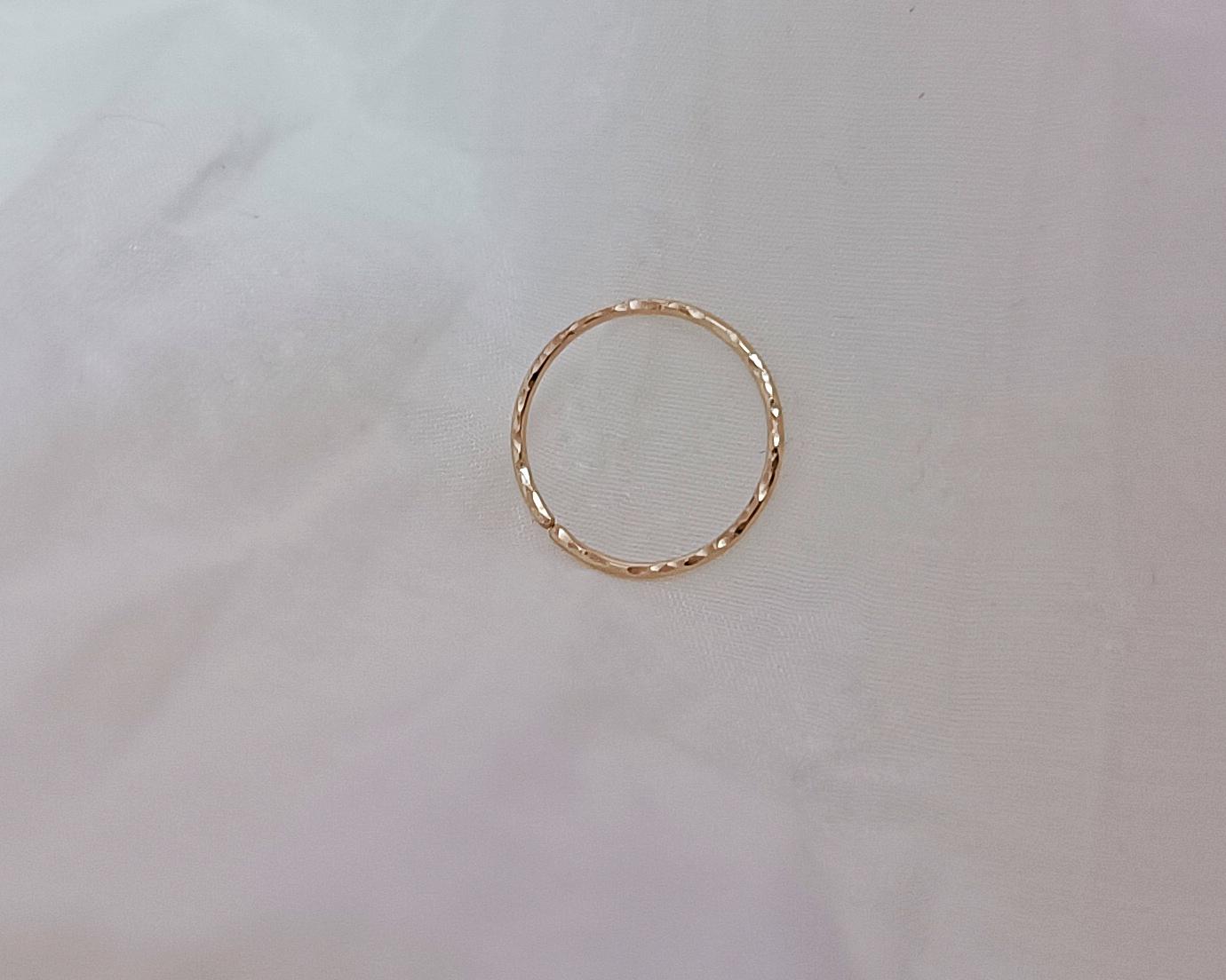 Hammered 14K Gold Filled Nose Ring Texture Cartilage Hoop Tiny Hoop ...