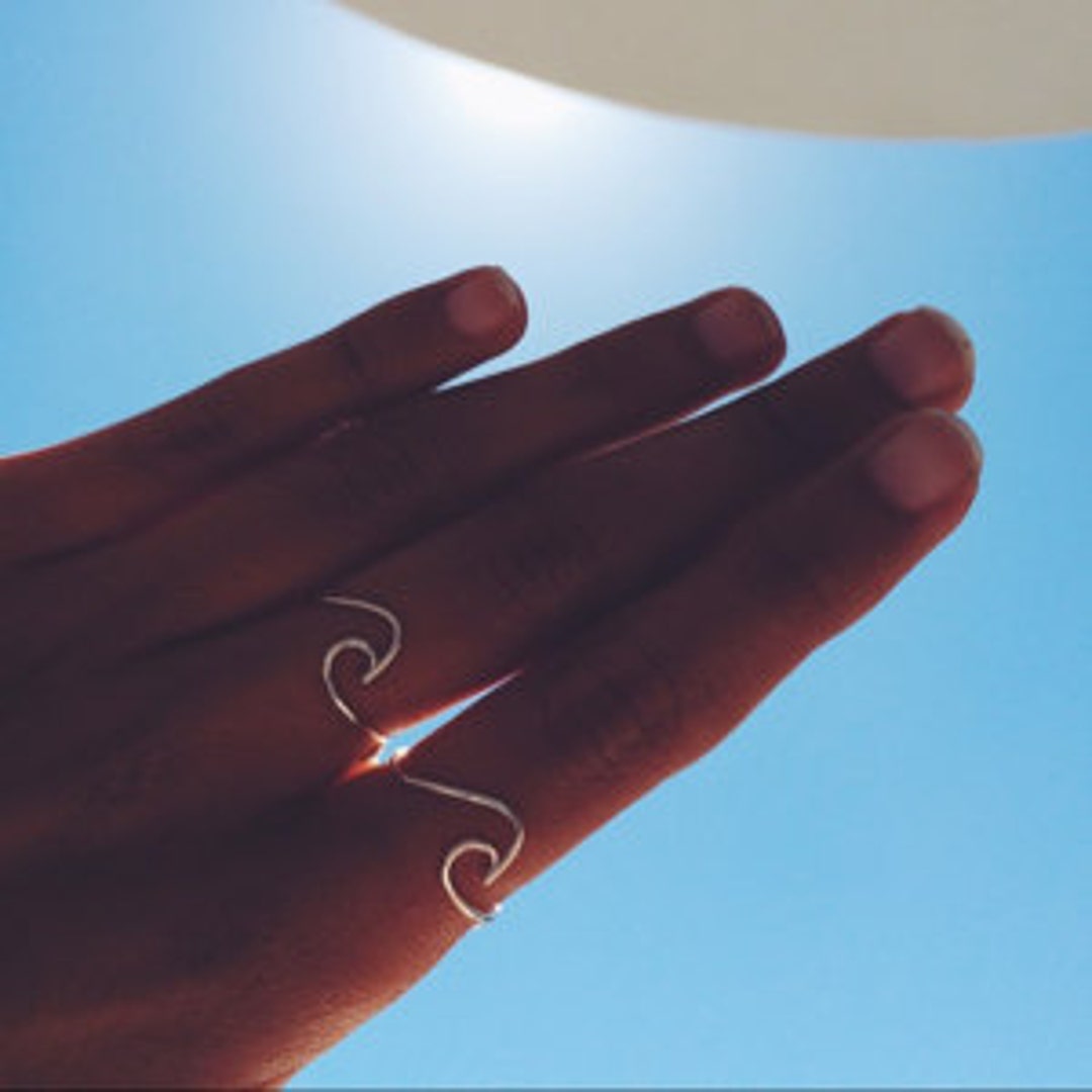 Wave Ring Sterling Silver Gold Filled/surf/ocean Wave Ring/ocean Ring ...