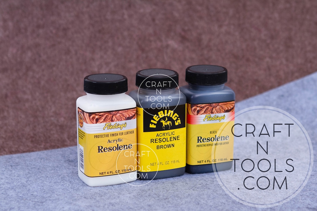 Acrylic Resolene by Fiebing's 4oz / 118ml in 3 Colors / Leather Top ...