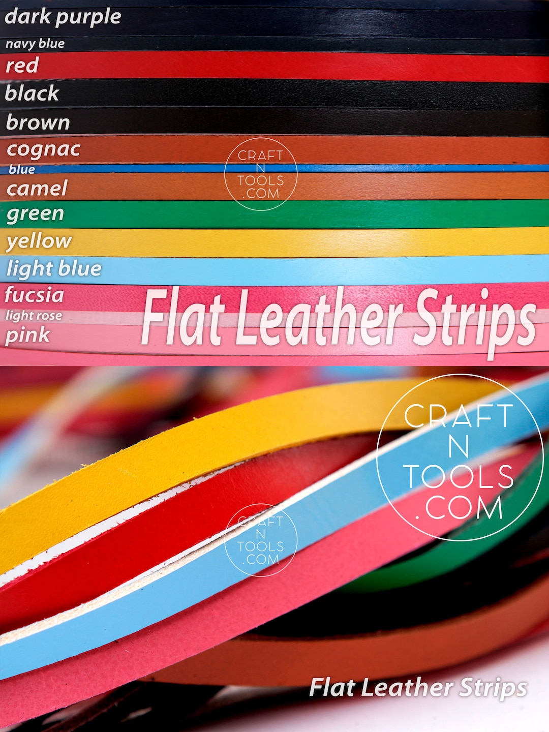 Flat Leather Strip 3.0-10mm / Leather Cord / Natural Leather / Licorice ...