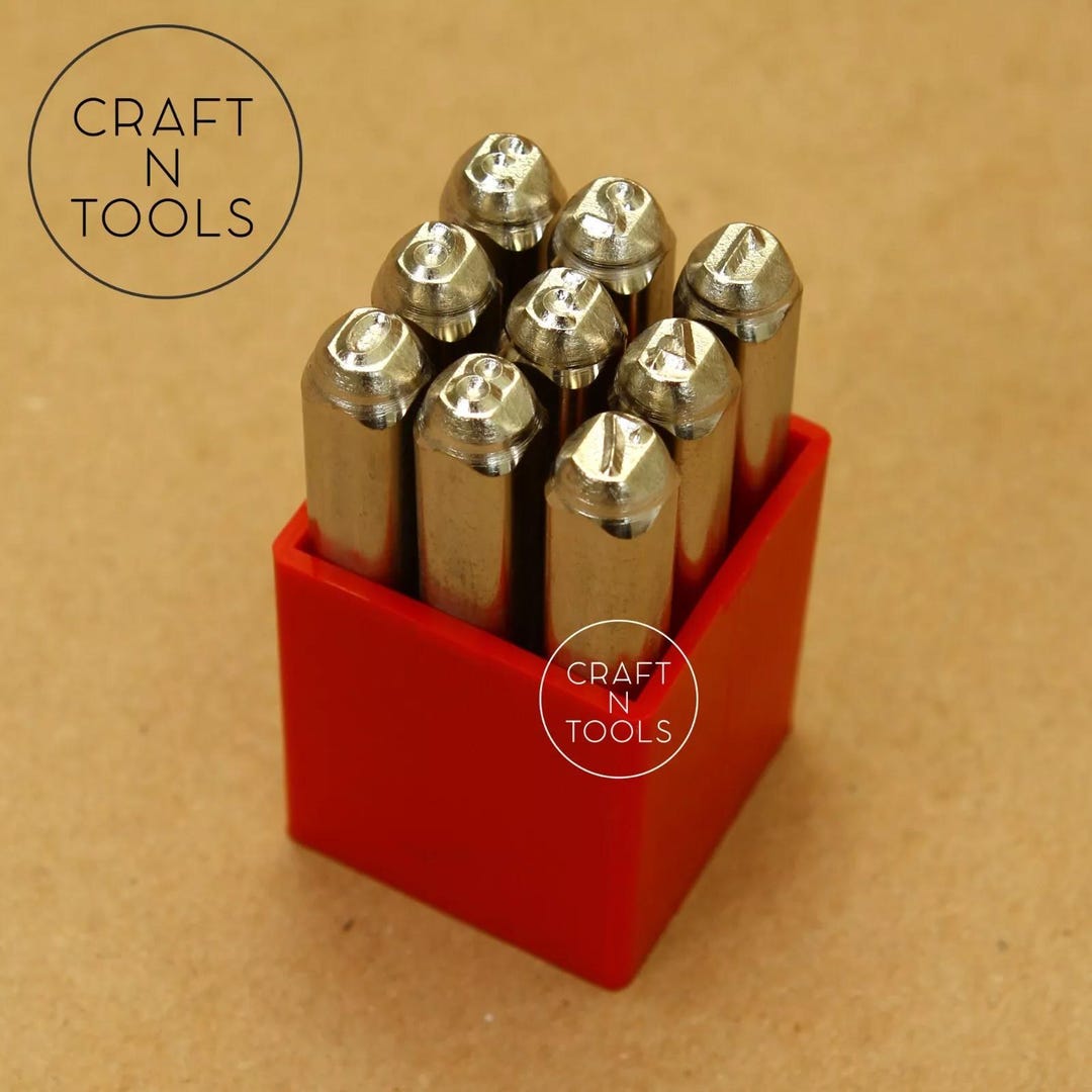 Number Stamp Set by Vergez Blanchard / Leather Stamps / Cuff Stamping ...