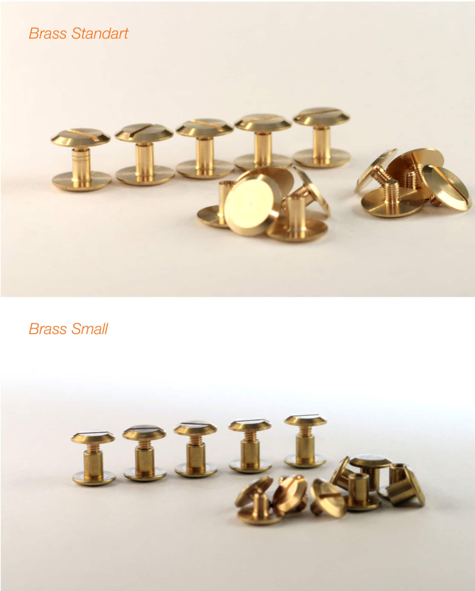 Solid Brass Chicago Screws/Belt Nail Rivets/Binding Screw | Etsy