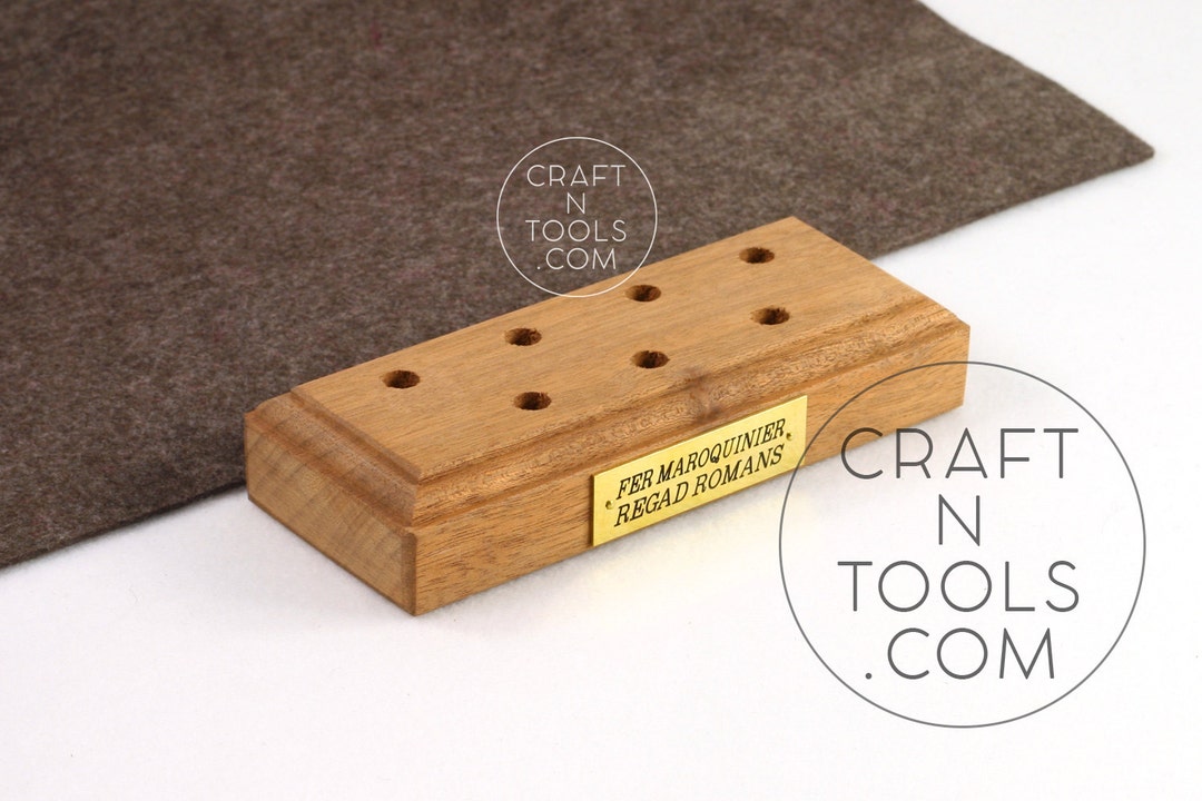 Wooden 7 Tip Holder by REGAD / Edging Leather Tips Stand / Creasing ...