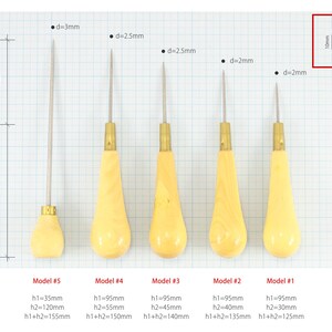 Round Leather Stitching Awl Vergez Blanchard in 5 Sizes/leather Round ...