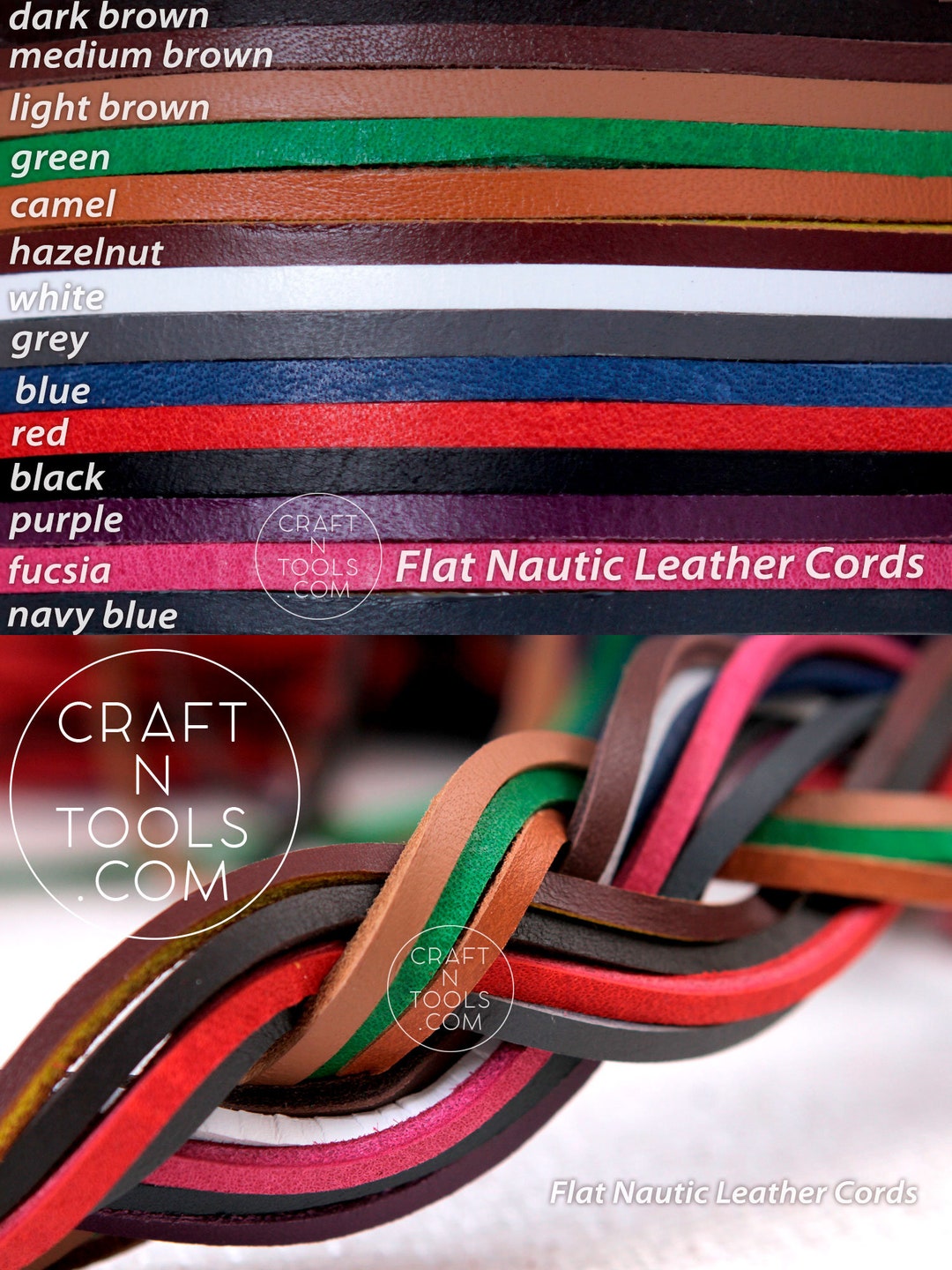 Leather Cord Flat Nautic 3.5x3.0mm/natural Leather/licorice Cord/cord ...