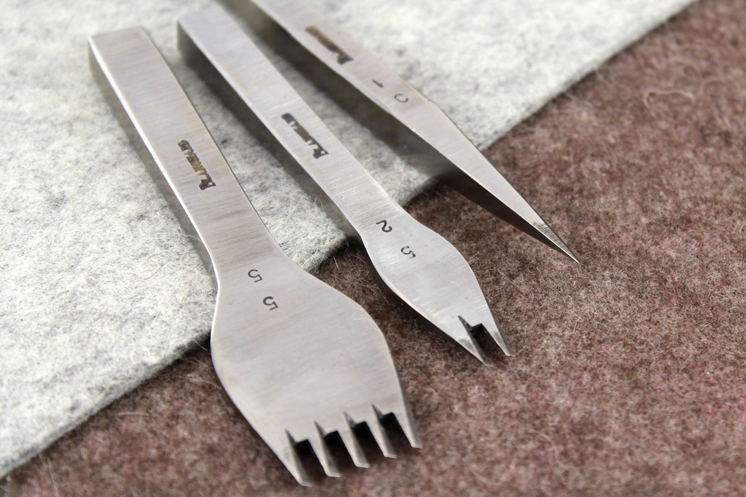 Pricking Irons Size#5 (5.4mm) by Vergez Blanchard / Sewing Chisel / Leather Chisel / Leather ...