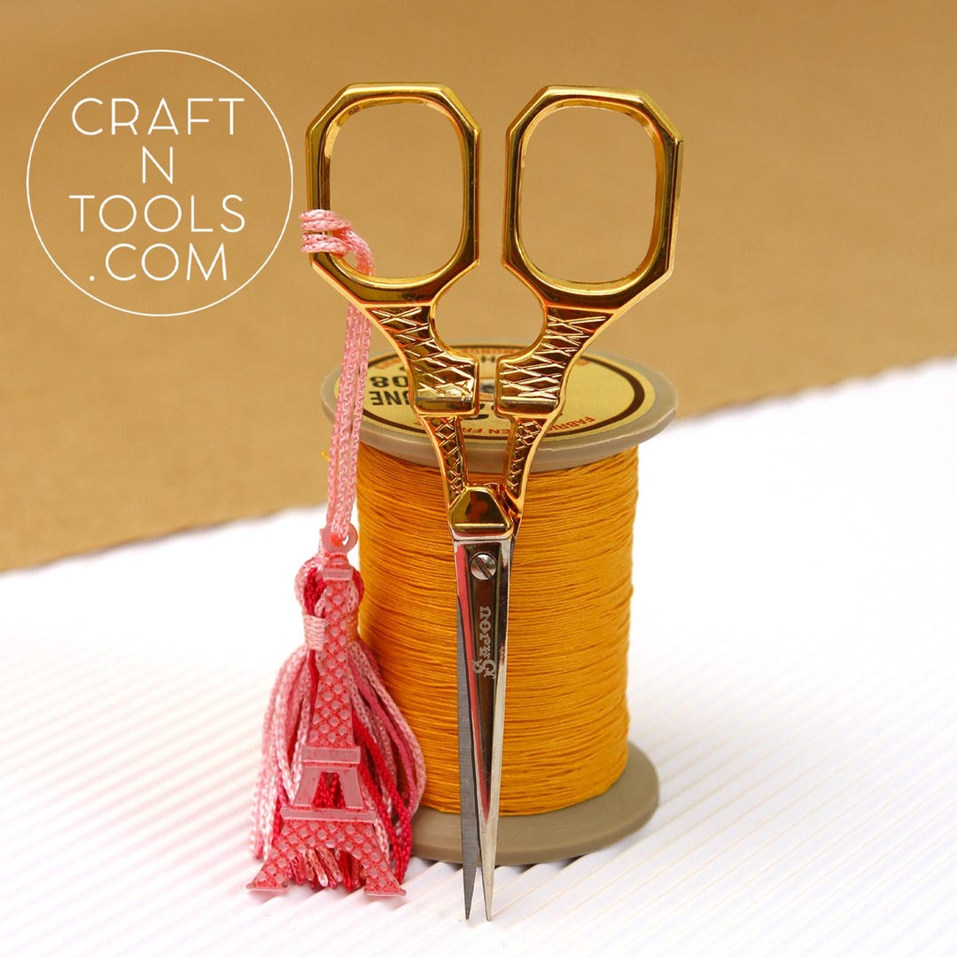 Eiffel Tower Gilded Pink Charm Embroidery Scissors by Sajou ...