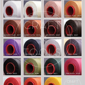 RITZA 25 Tiger Waxed Thread 0.6mm 20 Colours / Polyester Thread / Waxed ...