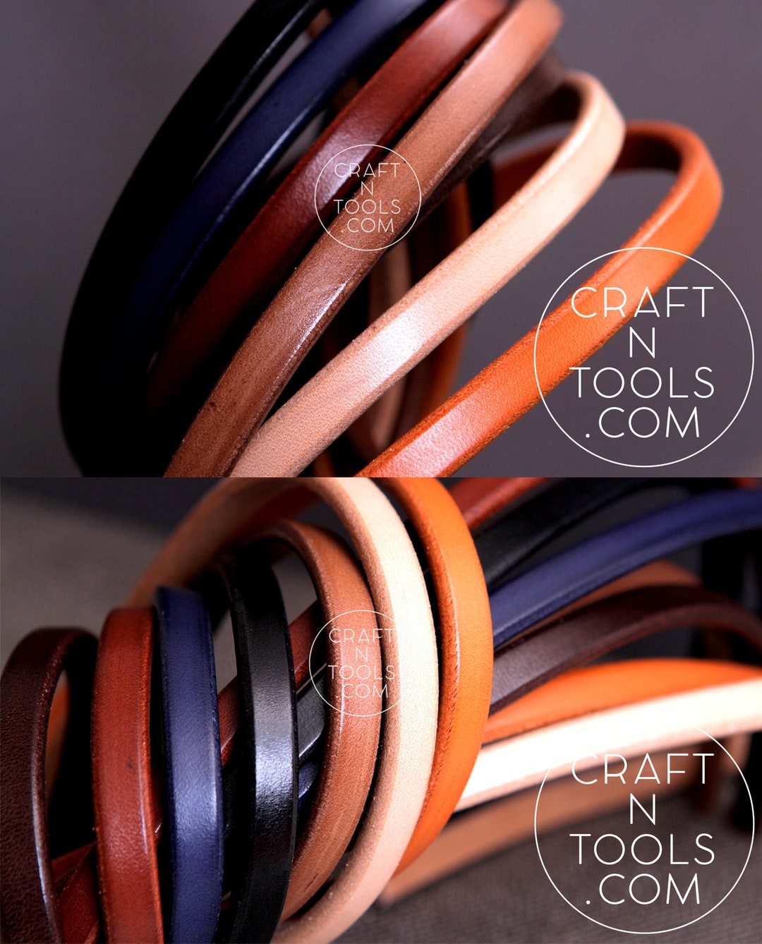 Regaliz Natural Leather Cord in 2 Sizes (10X4.5 and 10x6mm) / Licorice ...