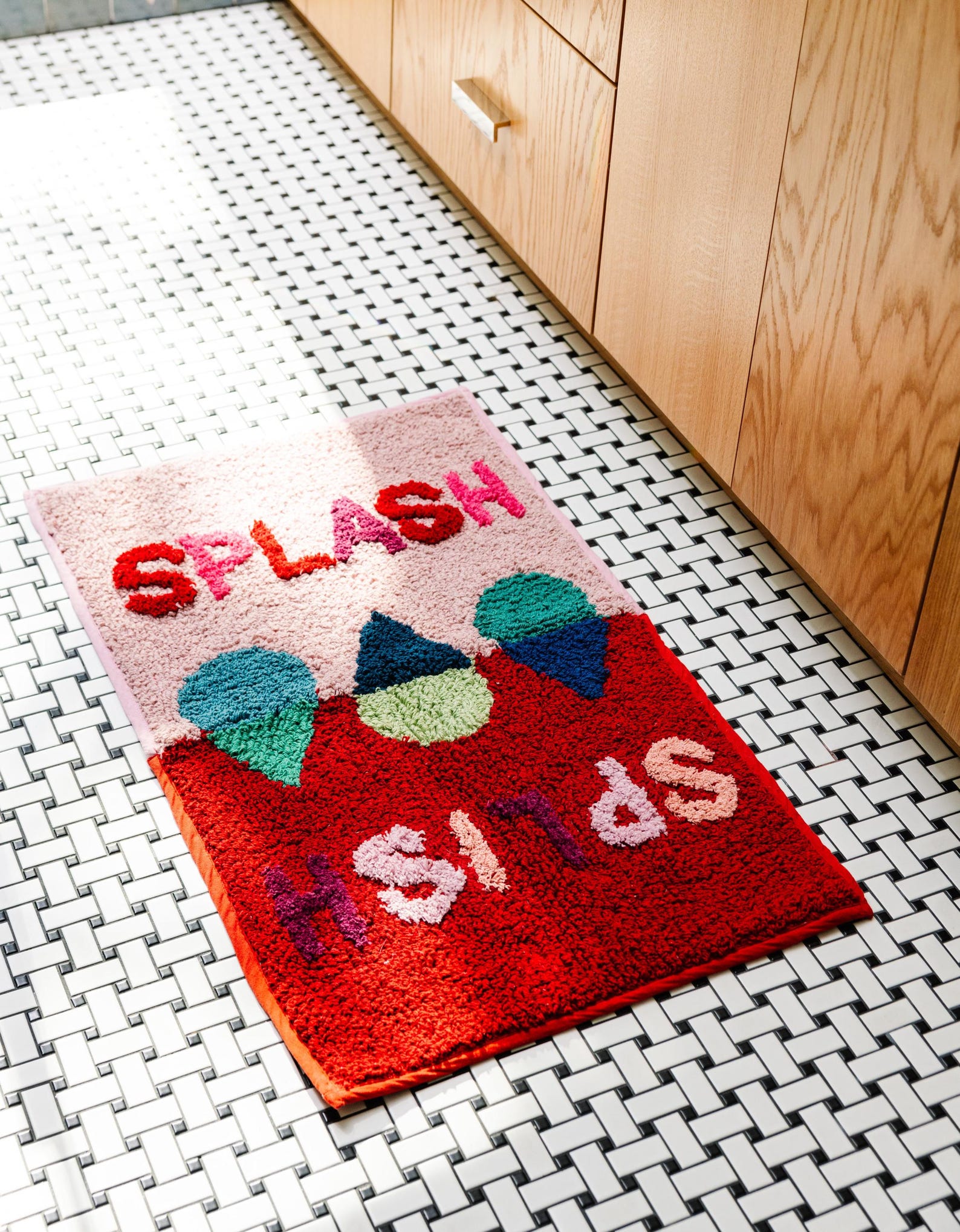 Splish Splash Bath Mat - Cute Bath Mat, Fun Colorful Bathroom Rug ...