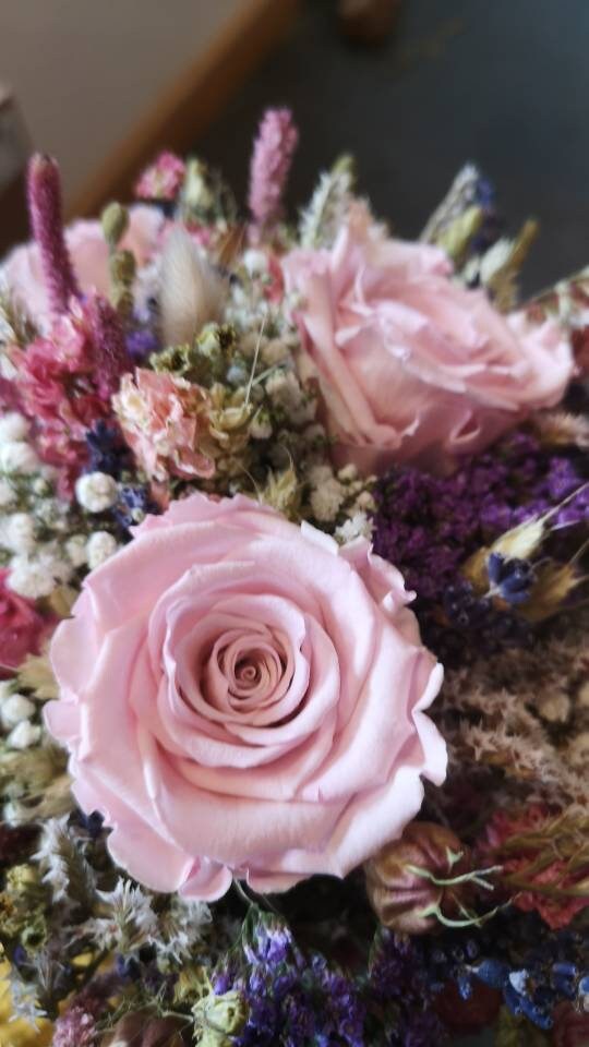 Dried Flower Bouquet Summer Spring Wedding. Bride Bridesmaid. - Etsy UK